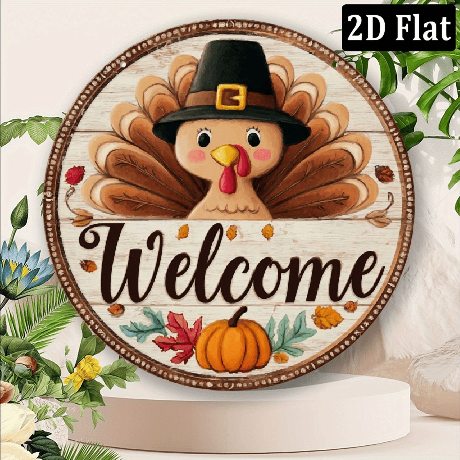 2D Flat, 1pc 8x8inch Aluminum Charming Welcome 2D Sign - Perfect for ...
