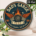 2D Flat, 1pc Aluminum 8x8inch Sign Dad's Garage Metal Wall Art ...