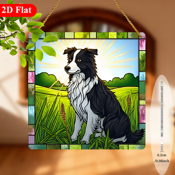 2D Flat - 1pc of a Charming Cartoon-Style Suncatcher Featuring a Border ...
