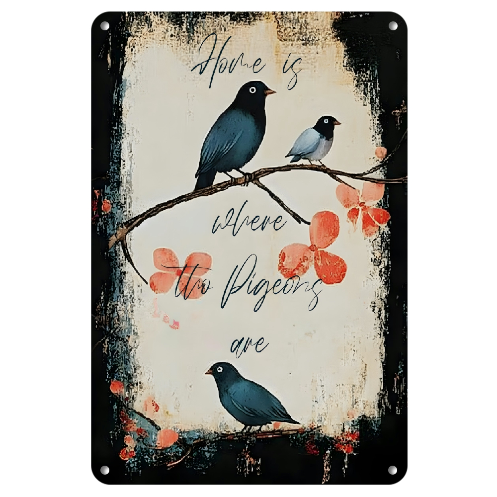[2D Flat]1pc Charming Homing Pigeon Metal Wall Art Sign - 8x12 Inches ...