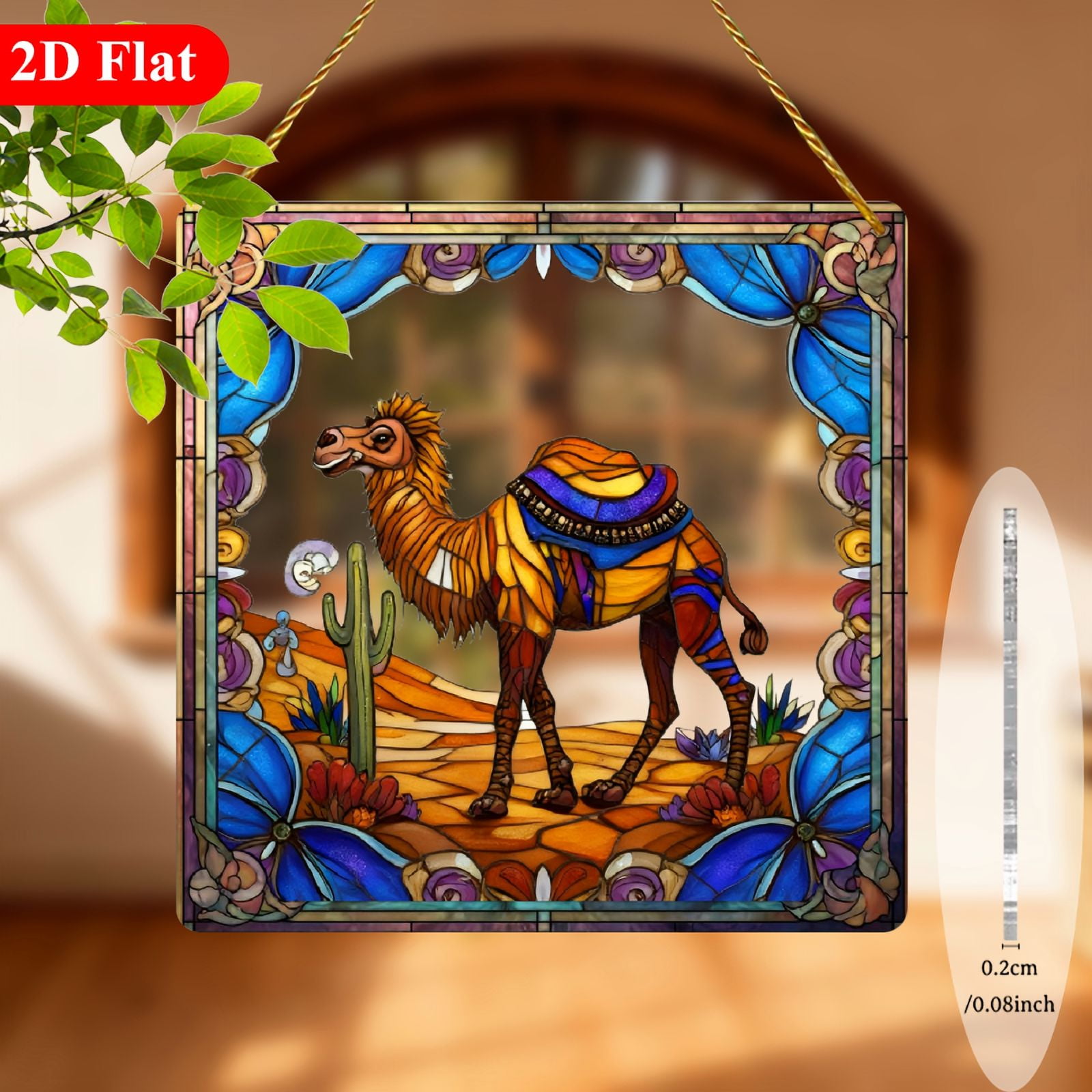2D Flat, 1pc Desert Camel Suncatcher Hanging Decor - Middle ...