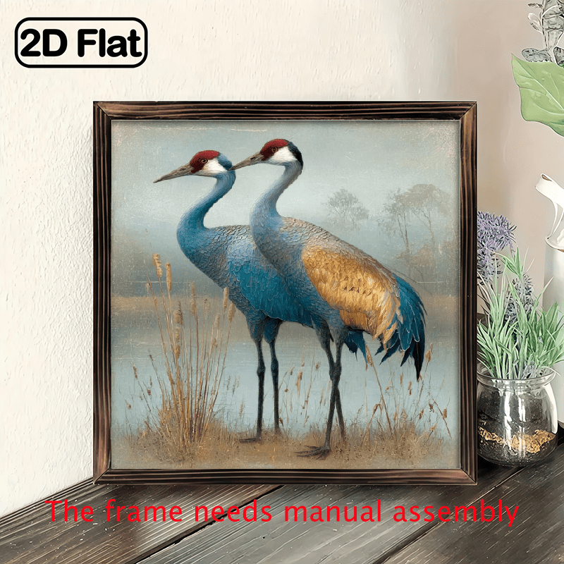 2D Flat, 1pc Framed Wall Art - Wood Frame Farmhouse Style White Painted ...