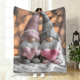 2D Flat 1pc Gnome Pair HD Printed Blanket. Soft and Warm Flannel ...