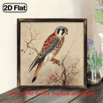 2D Flat, 1pc Hand-Painted Watercolor Sparrow Berries Rustic Wooden Wall ...