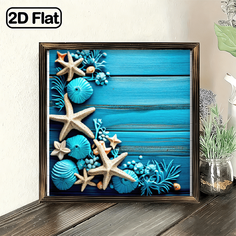 2D Flat, 1pc Hanging Decor Sign 8x8 Inch, Nautical Beach Sign with ...