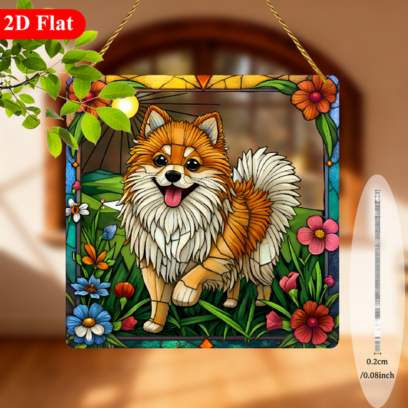 2D Flat, 1pc Hiromi Dog Cartoon Suncatcher Window Hanging Ornament - 8 ...