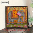 2D Flat, 1pc Indian-Style Elephant Floral Wooden Wall Art - Vintage ...