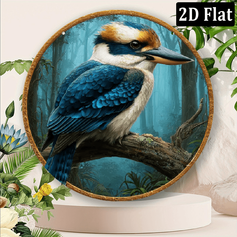 2D Flat, 1pc Metal Wind Spinner with Rotating Hook Perched on Branch ...