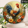 2D Flat, 1pc Rooster Wind Spinner Metal Art Hanging Decoration for ...