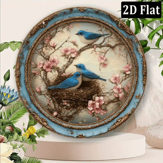 2D Flat 1pc Round Aluminum Retro Sign, Indoor Outdoor Decorative Sign ...