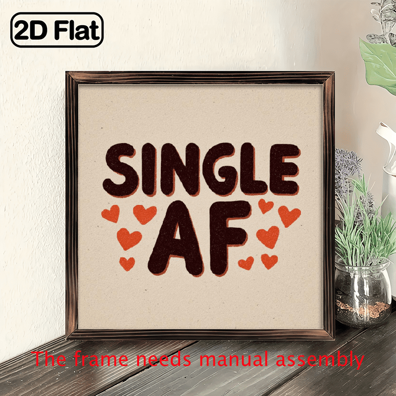 2D Flat, 1pc Rustic Farmhouse Wooden Wall Plaque SINGLE Text Heart ...