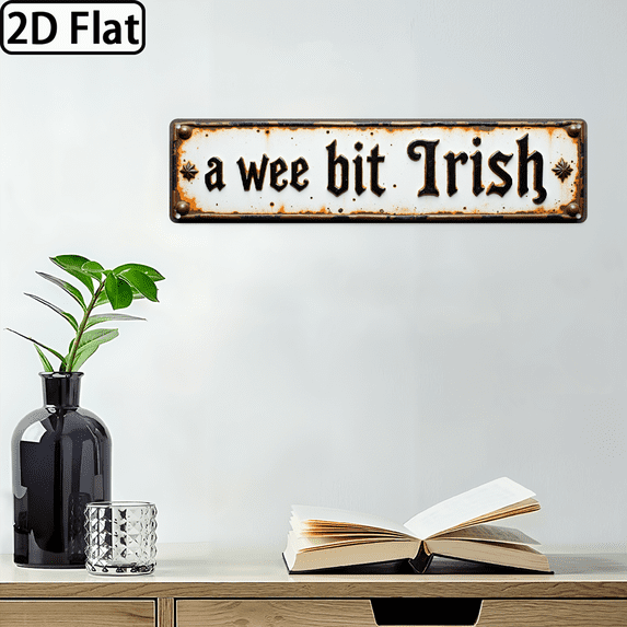 2D Flat, 1pc Vintage Aluminum Wall Sign with Text - Rustic Farmhouse ...