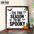 2D Flat, 1pc Vintage Halloween Wooden Sign Tis The Season to Be Spooky ...