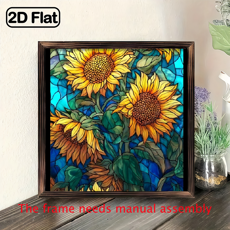 2D Flat, 1pc Vintage Sunflower Hanging Decoration - Farmhouse Window ...