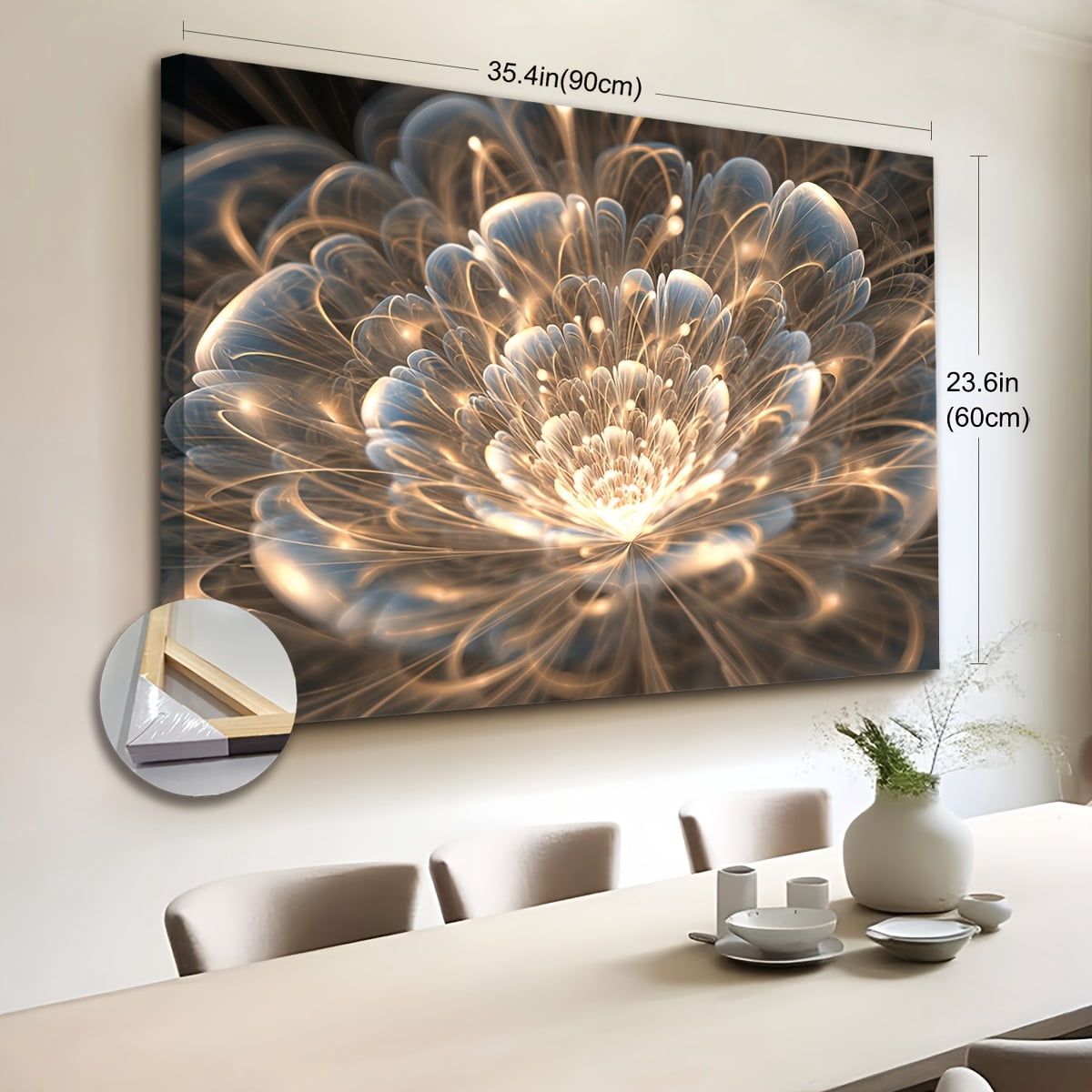 2D Flat 1pc Wooden Framed Extra Large Canvas Wall Art, Stunning ...