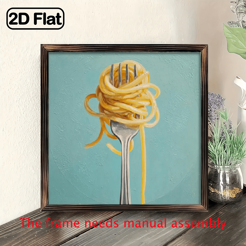 2D Flat, 1pc Wooden Framed Wall Art, 8x8 Inch, Decorative Sign, Plaque ...