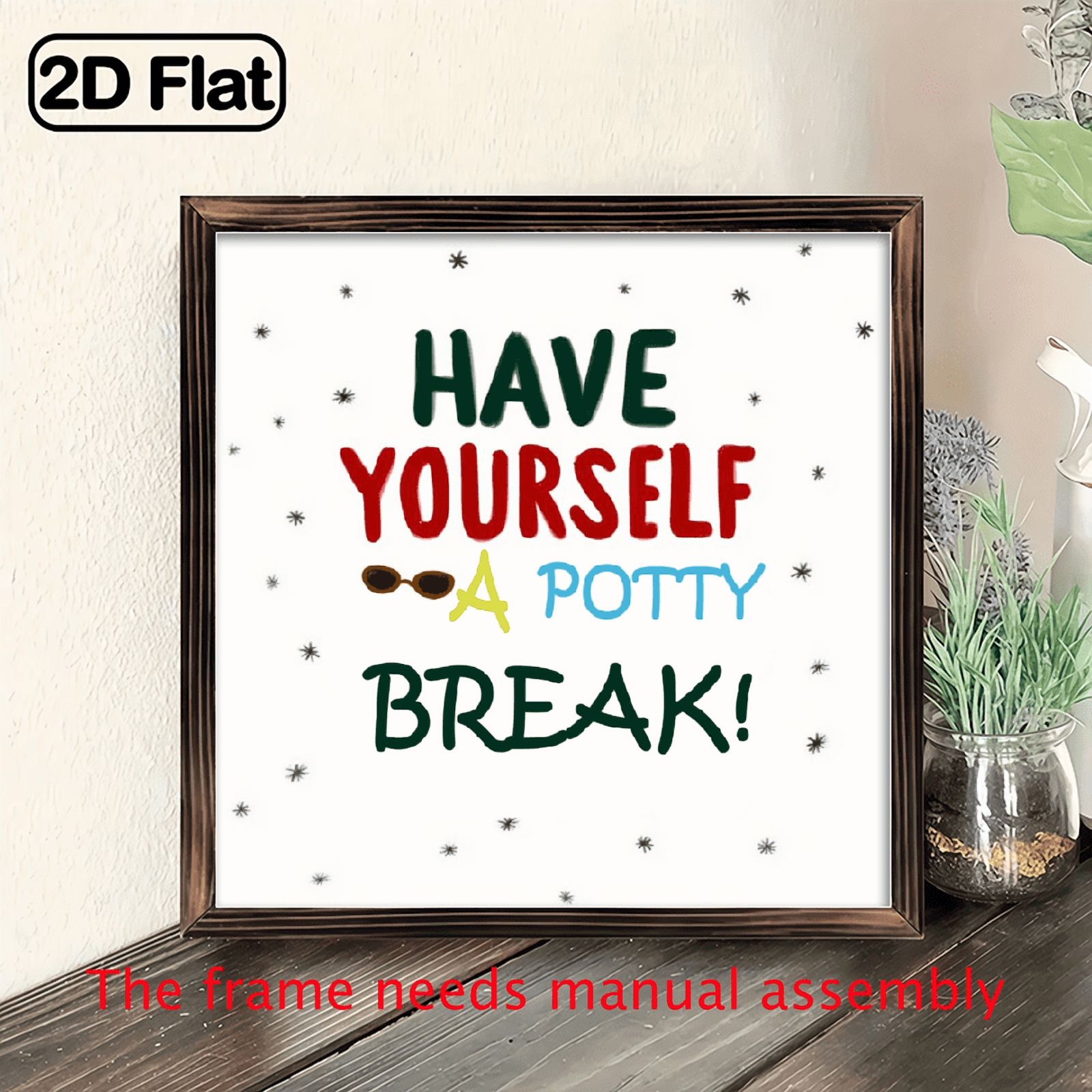 2D Flat, 2D FLAT Wall Pediments 8x8inch Wooden Wall Art Sign Festive ...