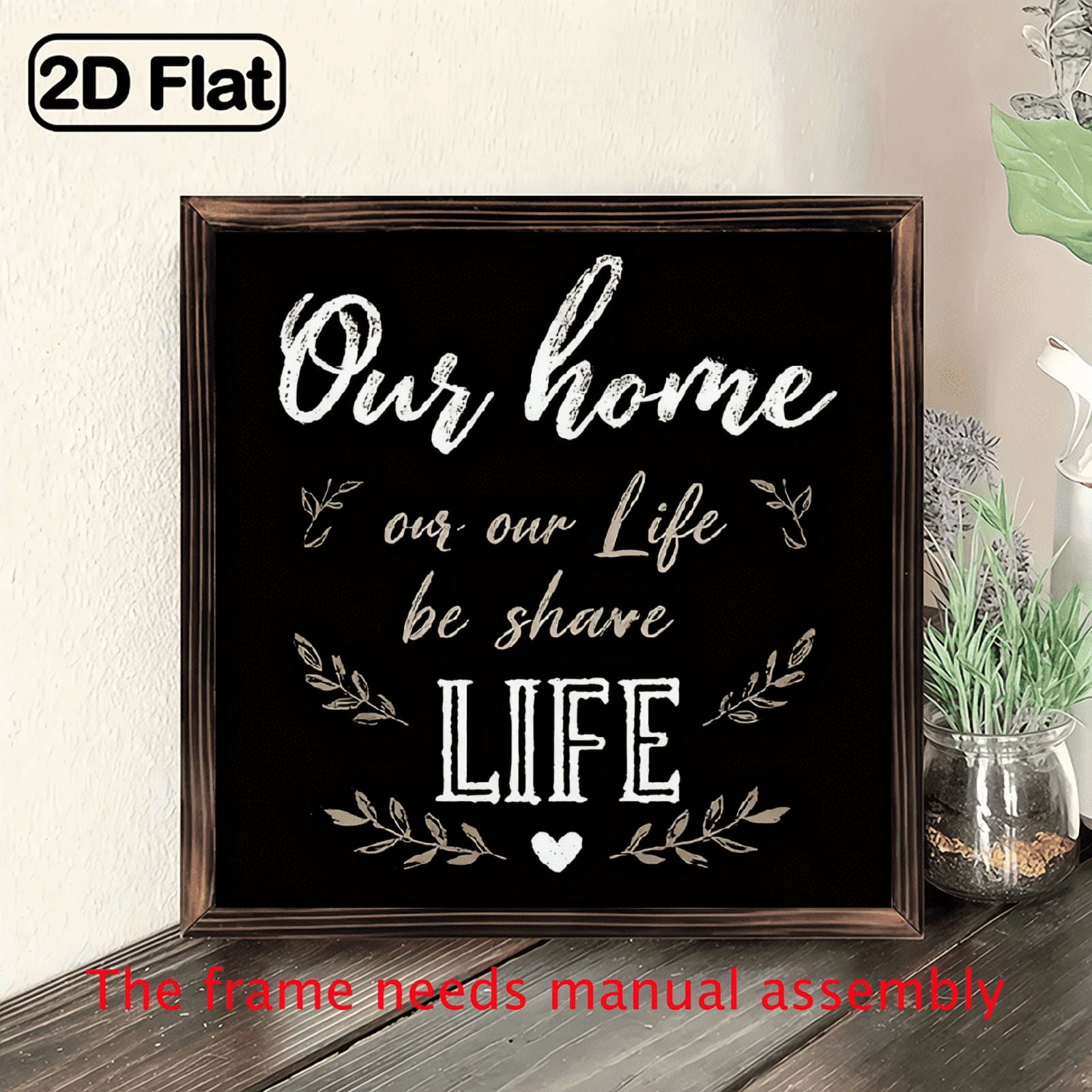 2D Flat, 2D FLAT Wall Pediments1pcs Wooden Sign, 8x8inch Rustic Wooden ...