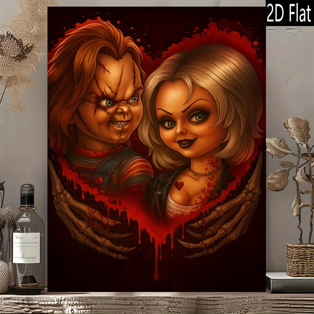 2D Flat, 2D Flat, 2D Flat Frameless Canvas Wall Art Featuring a Modern ...