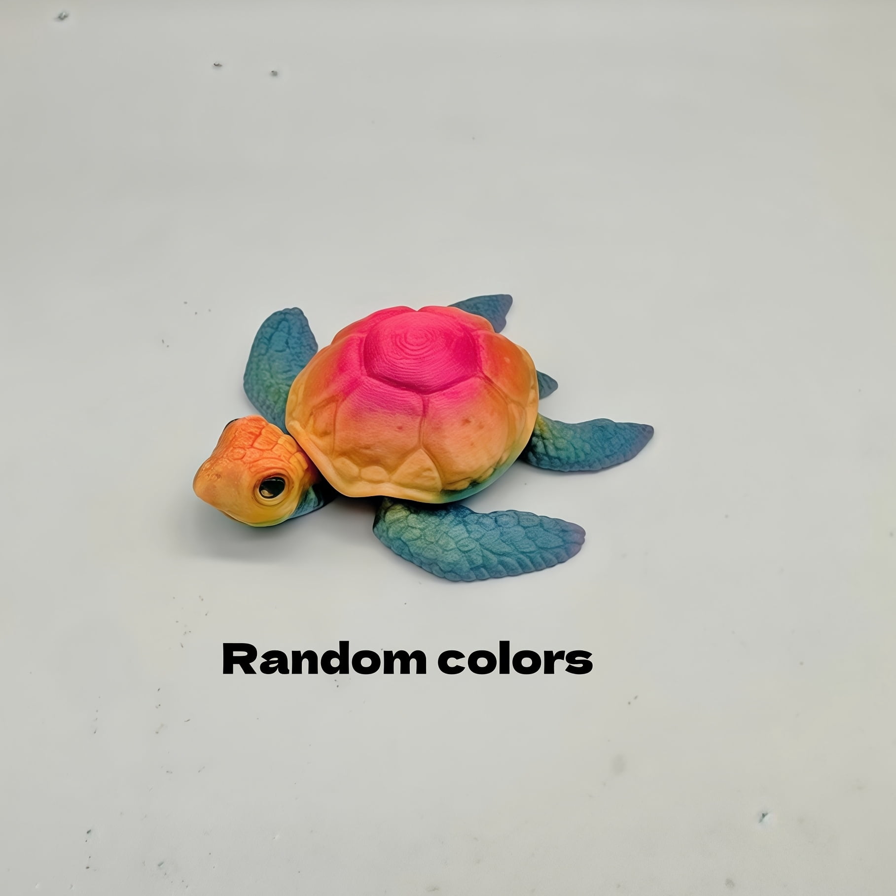 [2D Flat] 3D Printed Turtle Decorative Figurine | Plastic Home Decor ...
