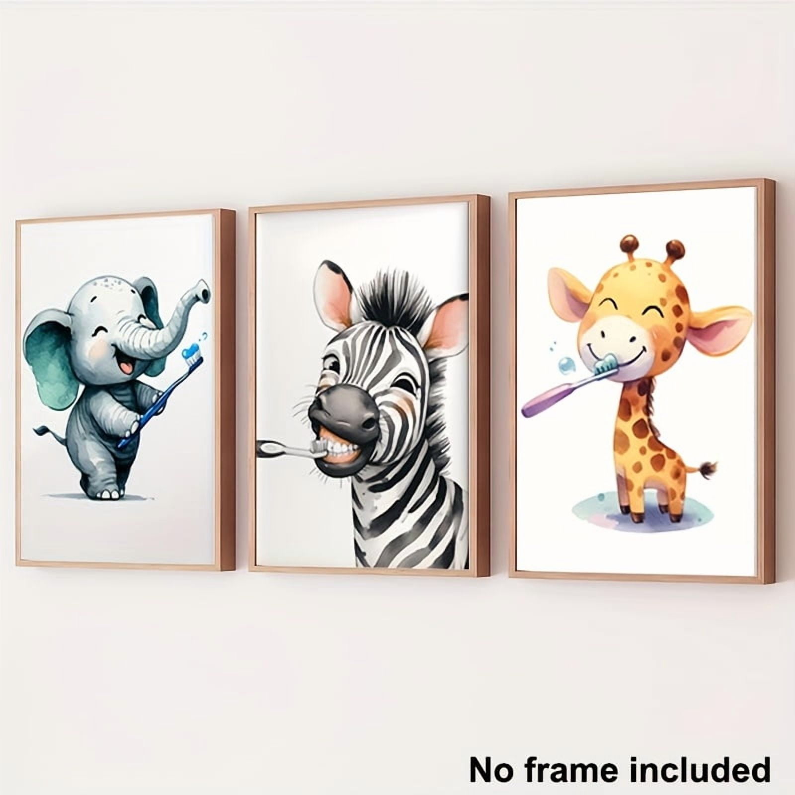 [2D Flat] 3pcs, 2D Frameless Canvas Art Set of 3 Decorative Paintings ...