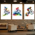 [2D Flat] 3pcs, 2D Frameless Canvas Art, Three-Piece Living Room ...