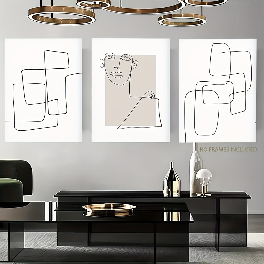 2D Flat, 3pcs Christmas Gifts, Home Decorations, 2D Flat, Frameless ...