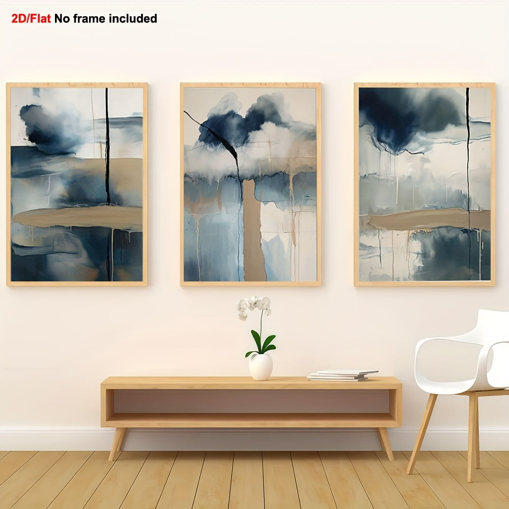 [2D Flat] 3pcs, Fun Canvas Wall Decor, Modern Abstract Wall Art 3pcs ...