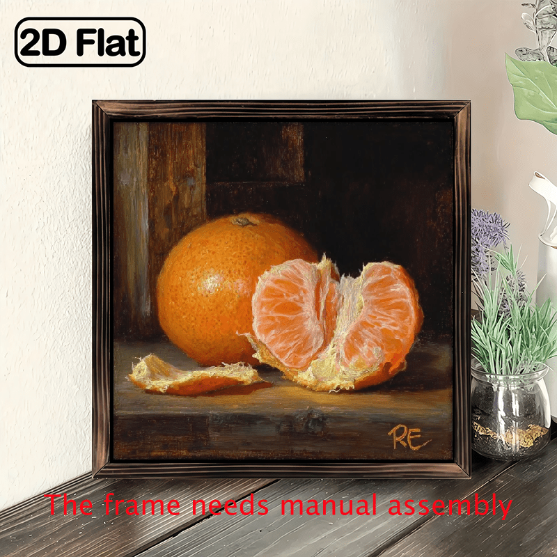 2D Flat, 8inch Square Rustic Wood Framed -Themed Wall Art - Vintage ...