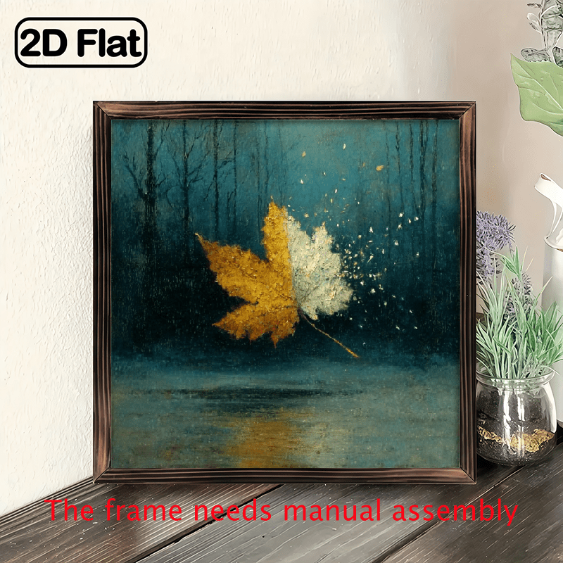 2D Flat, 8x8 Inch Rustic Farmhouse Wooden Framed Wood Wall Art ...