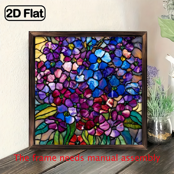 2D Flat, 8x8inch Piece, Narcissus Sun Catcher, Dyed Hanging, Summer ...