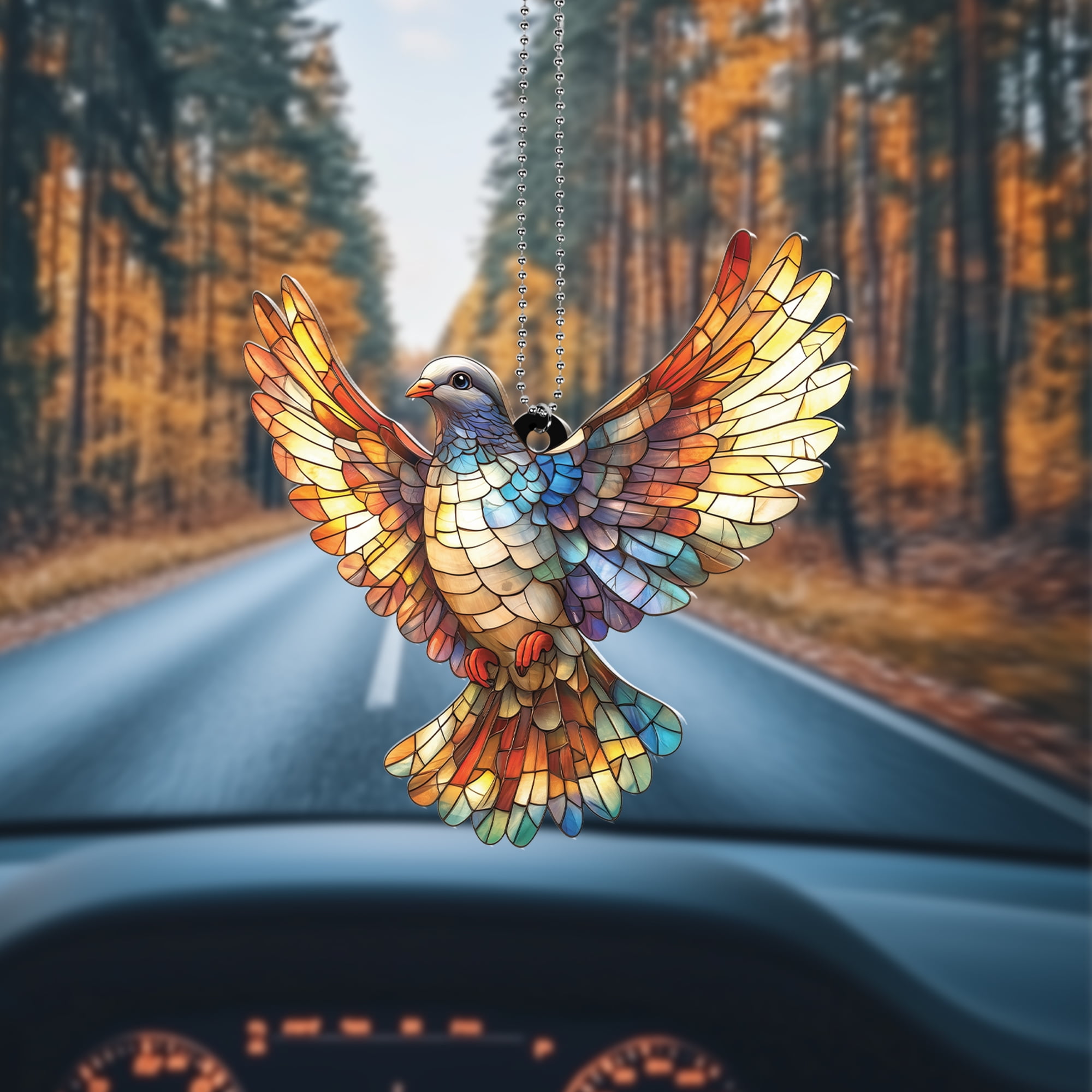 2D Flat Acrylic Dove Window Hanging – Vibrant Peace Dove Sun Catcher ...