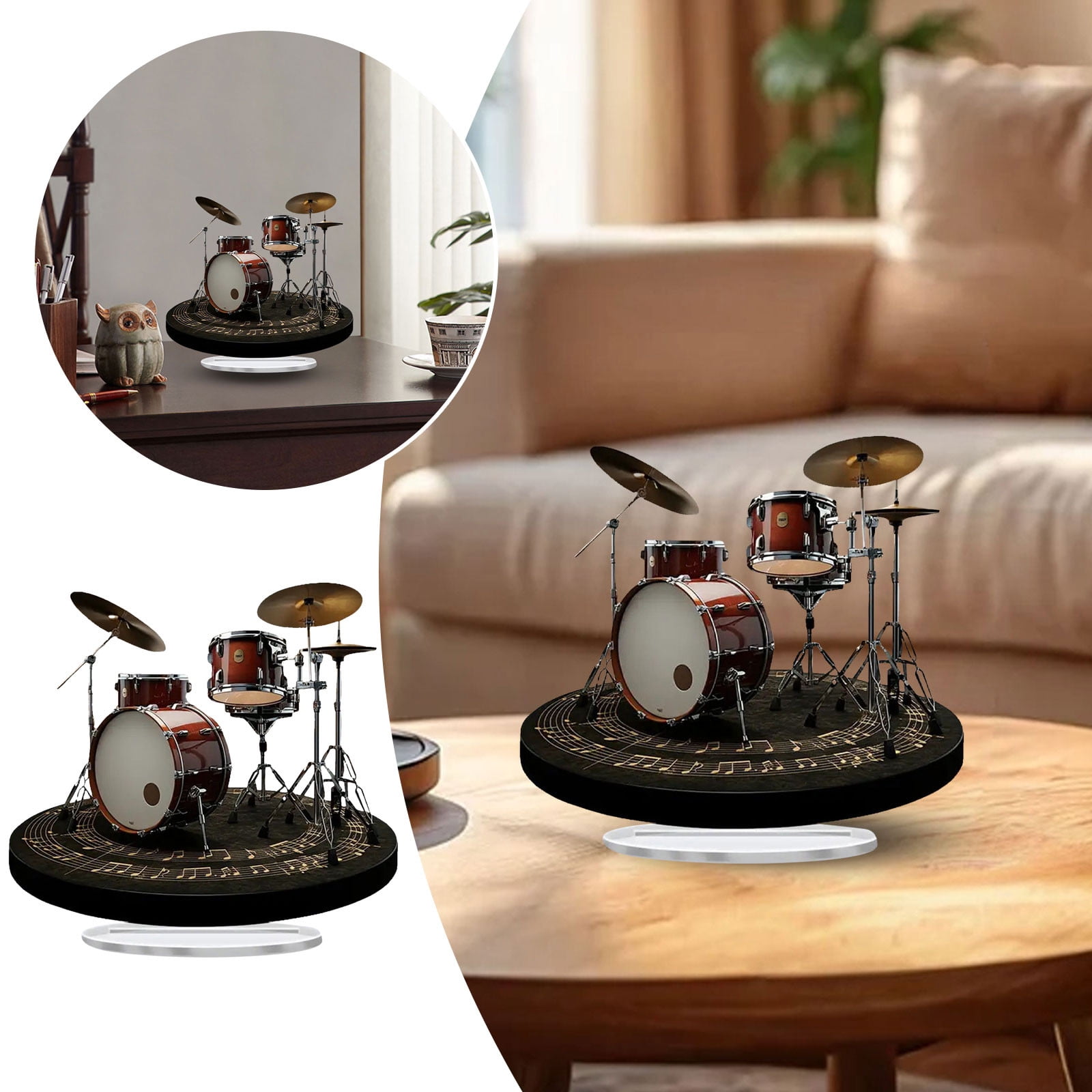 2D Flat Acrylic Drum Tabletop Decor Ornament Acrylic Signs Creative ...