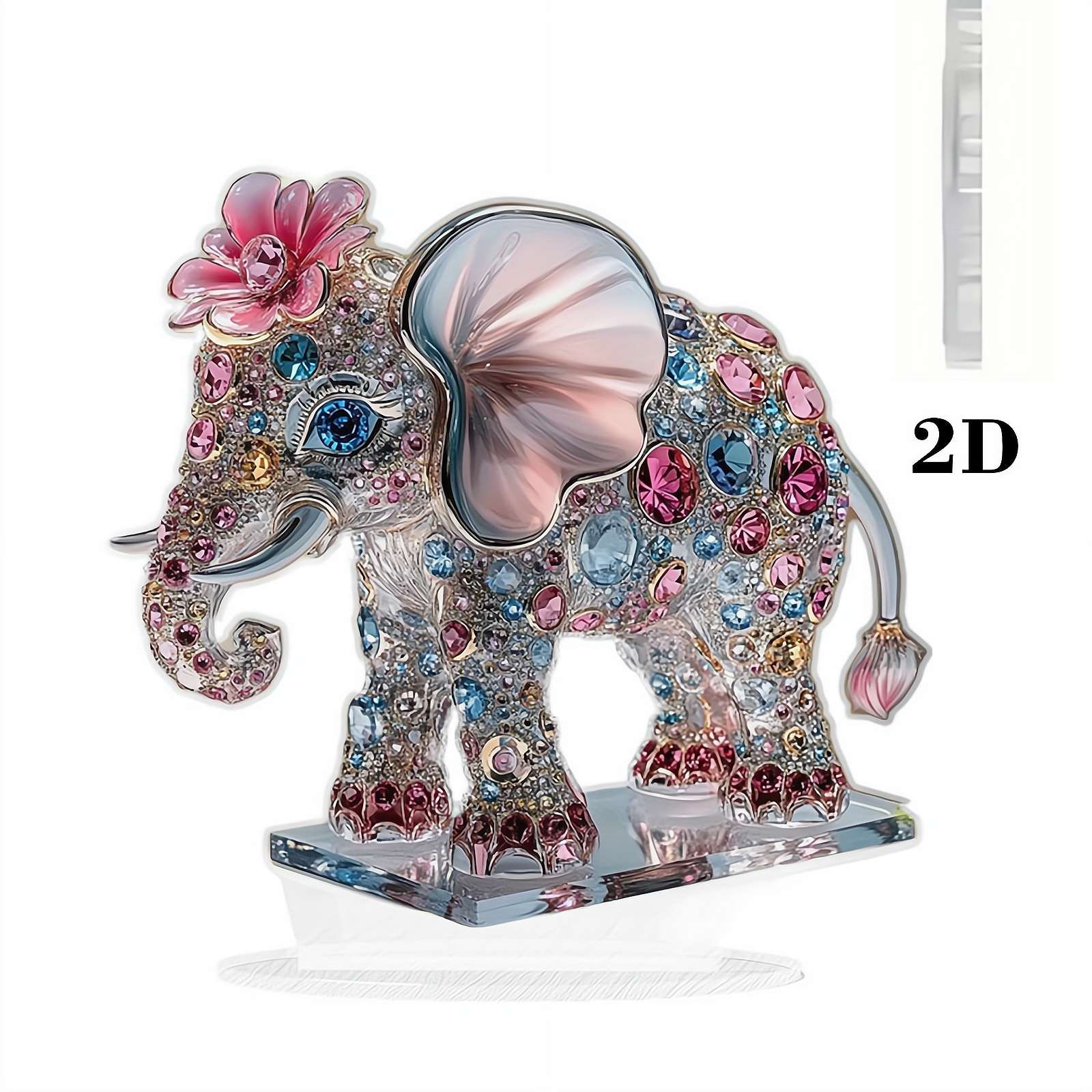 2D Flat Acrylic Figurine Decorative Ornaments, Colorful Animal ...