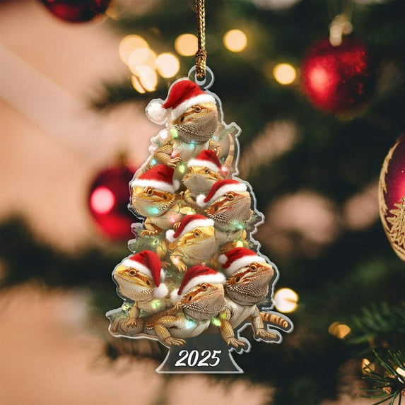 2D Flat Acrylic Ornament, Bearded Dragon Tree Ornament, Acrylic 2D ...
