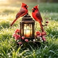 2D Flat Acrylic Red Birds and Lanterns Garden Column Transparent for ...