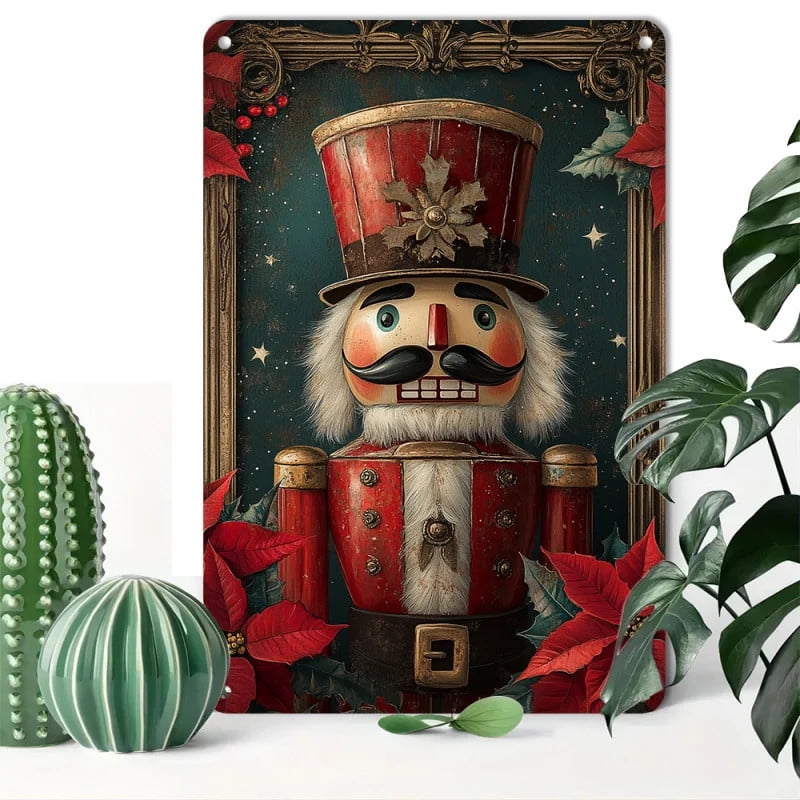 2D Flat Aluminum Tin Metal Signs Home Décor Vintage Nutcracker Retro ...