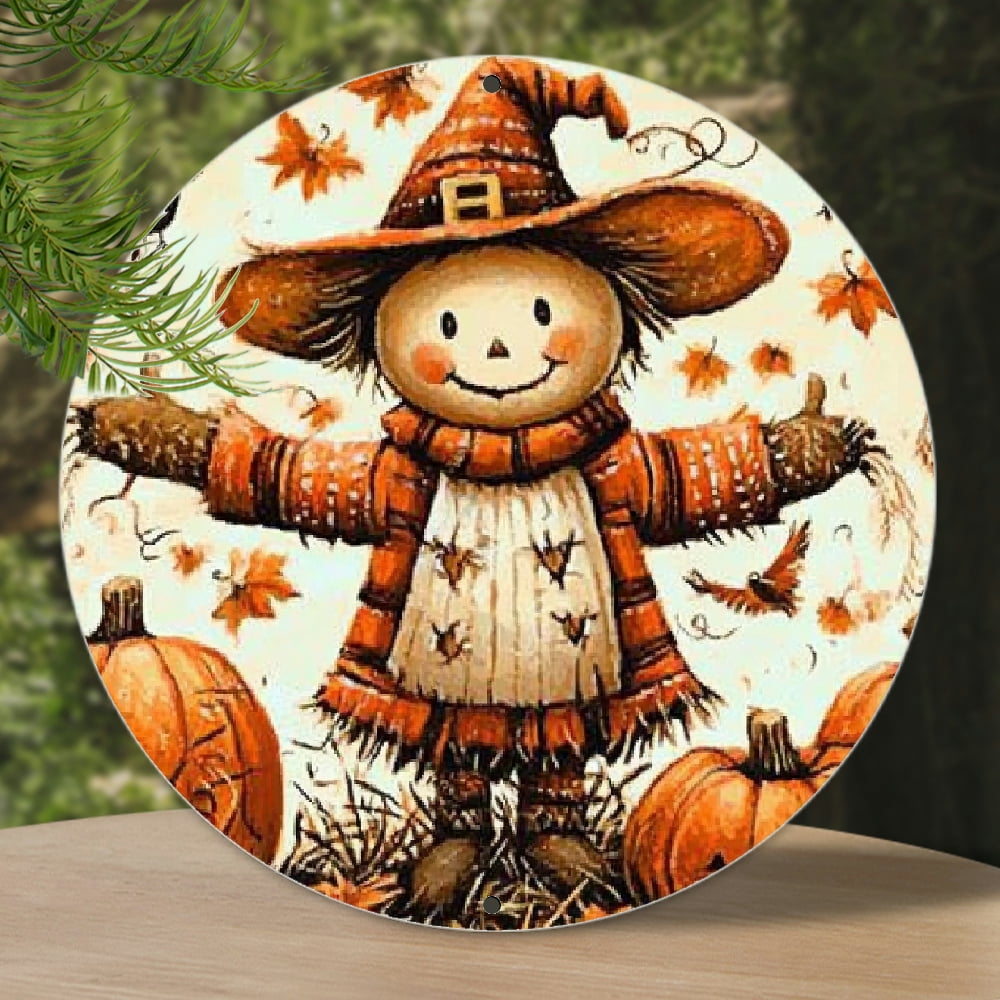 2D Flat, Autumn'S Warm Welcome 8x8 " Aluminum Wall Art Sign - Festive ...