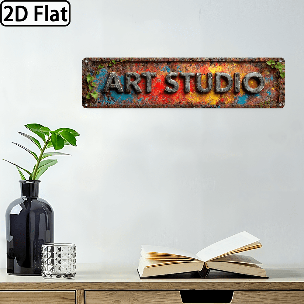 2D Flat, Edgy Industrial Metal Wall Plaque - Jagged Edges Textured ...