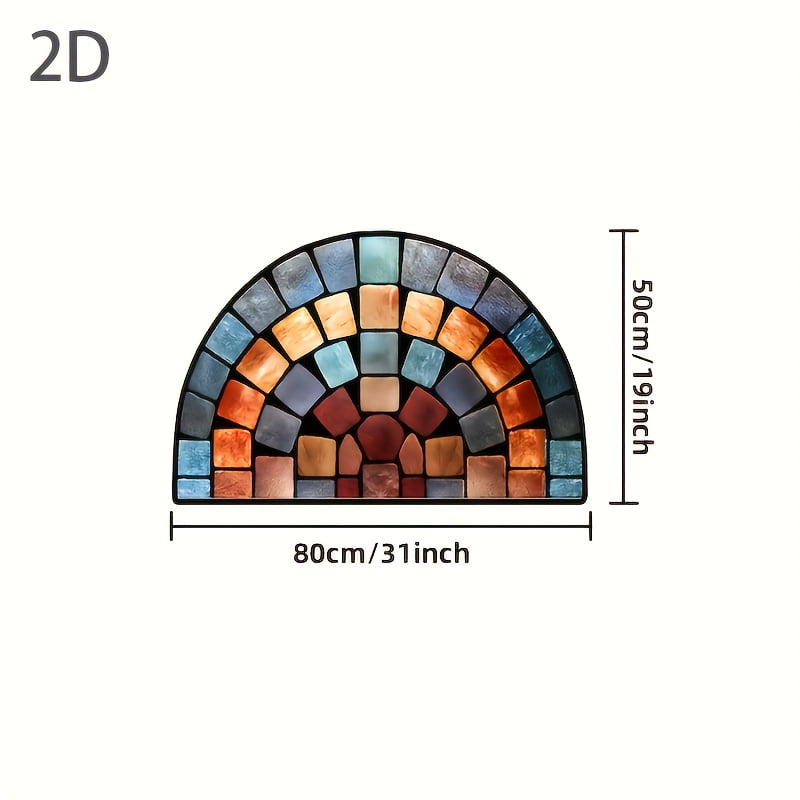 2D Flat Effect, Stylish Artistic Design Non-Slip Doormat - Thick And ...