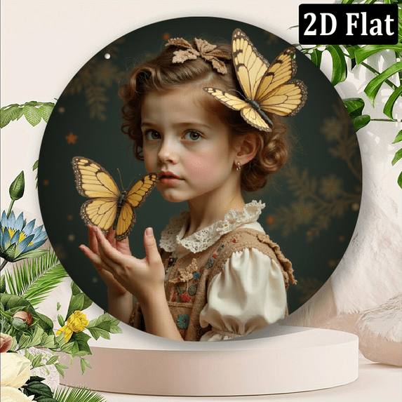 2D Flat, Enchanted Fairy Door Wall Art - Aluminum Metal Decor with ...