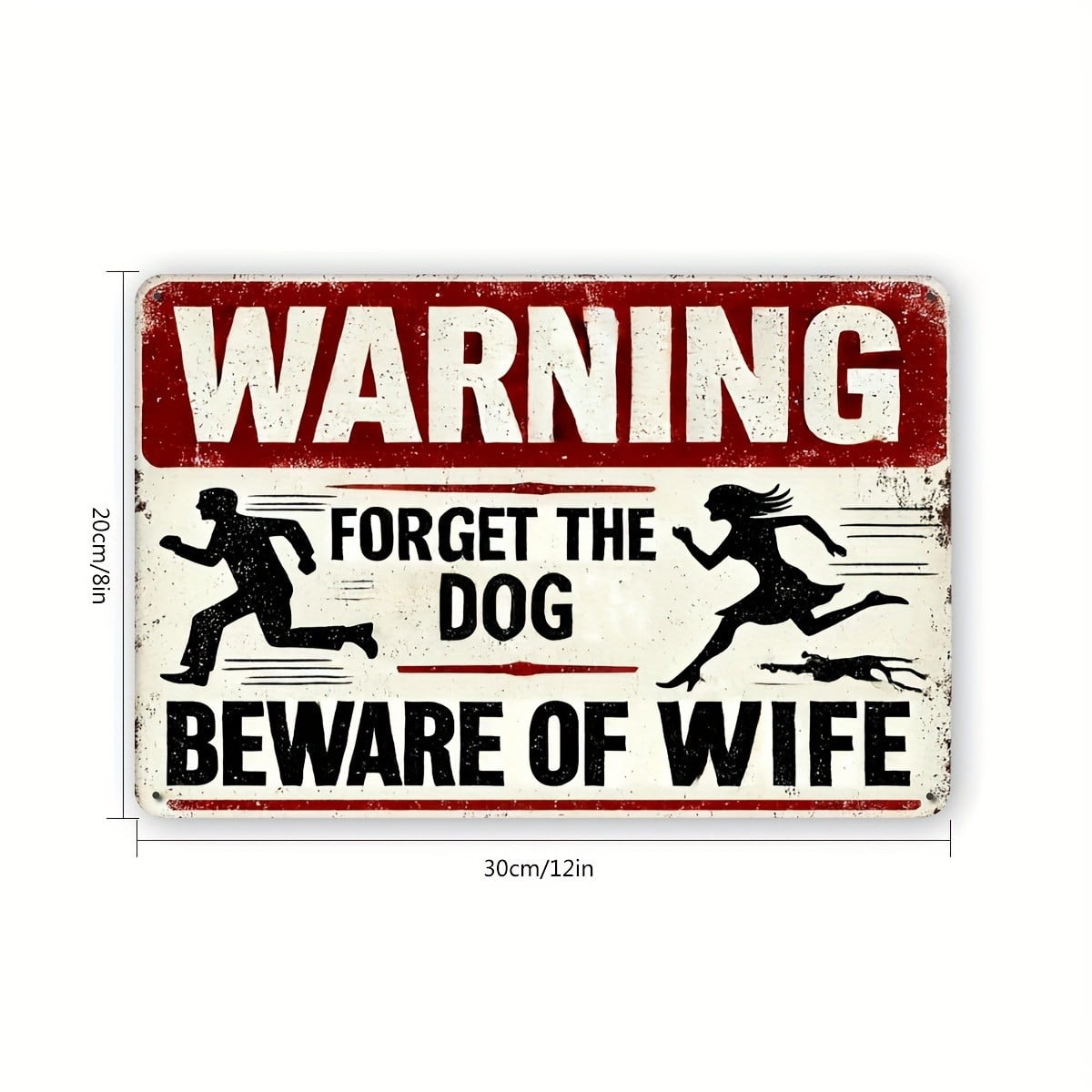 2D Flat Funny 'Beware of the Wife' Retro Tin Metal Signs Home Décor ...