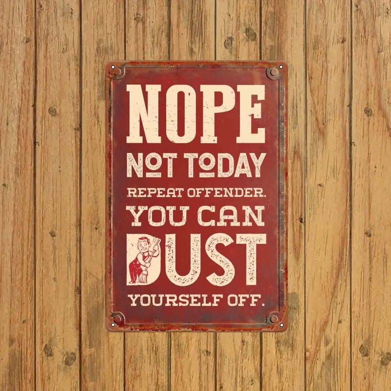 2D Flat Funny Metal Wall Decor Revenge Quote Plaque Vintage Metal Sign ...