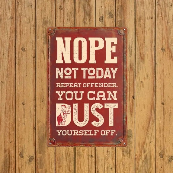 2D Flat Funny Metal Wall Decor Revenge Quote Plaque Vintage Metal Sign ...