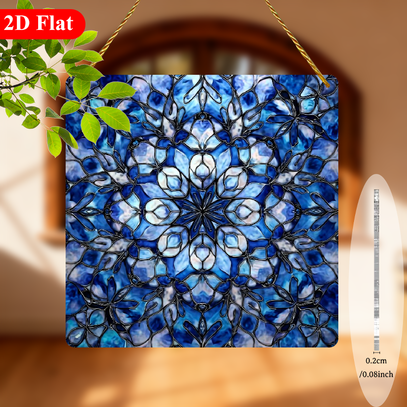 2D Flat, Home Festival Decoration Winter Themed Blue and Silvery ...