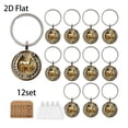 2D Flat Horseshoe Keychain, Lucky Horse Charm for Keys Bag, Anti ...