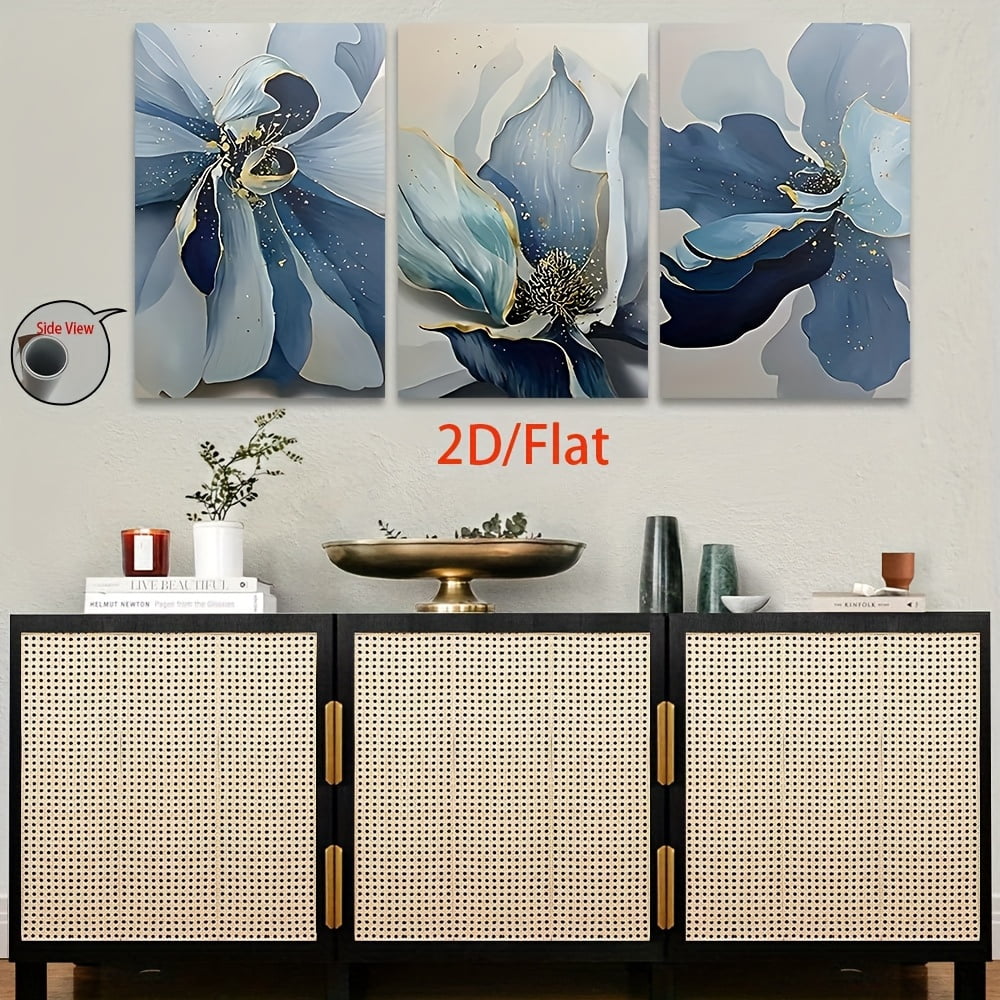 2D Flat, [JIT]3pcs/set, 2D Flat canvas paintings- frameless, Elegant ...