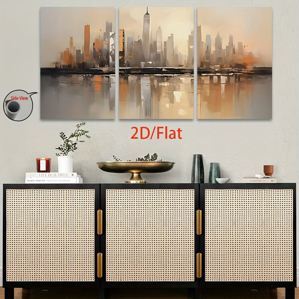 2D Flat, [JIT]3pcs/set, 2D Flat canvas paintings- frameless, Modern ...