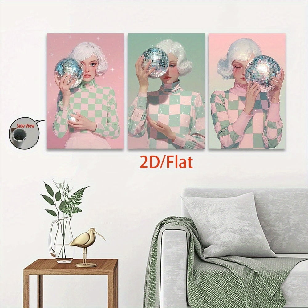 2D Flat, [JIT]3pcs/set, 2D/Flat, canvas printings--frameless, Disco ...