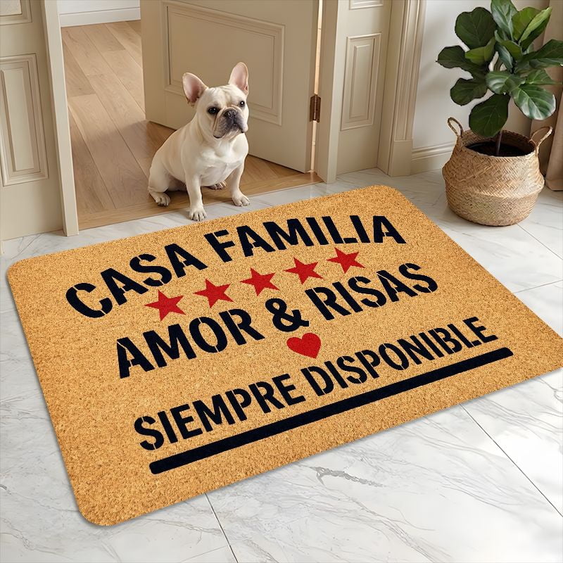 2D Flat Non-Slip Indoor/Outdoor Entrance Doormat, Machine Washable ...